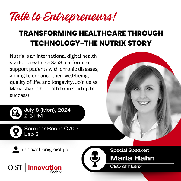 Transforming Healthcare Through Technology: The Nutrix Story with Maria Hahn | OIST Groups